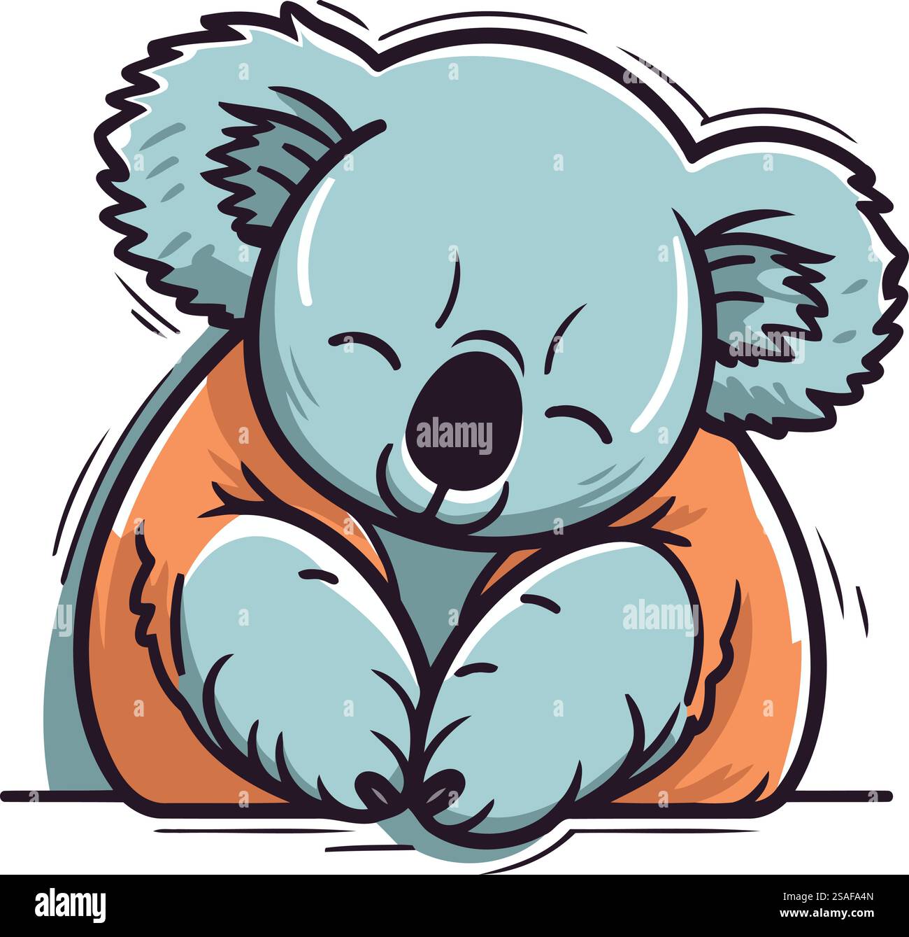 Cute cartoon koala bear. Vector illustration of a cute koala bear Stock ...