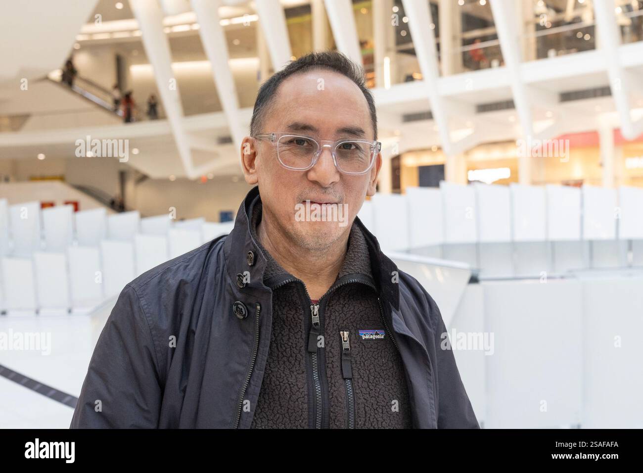 Artist Warren King poses in front of 'Infinite Harmony' installation ...