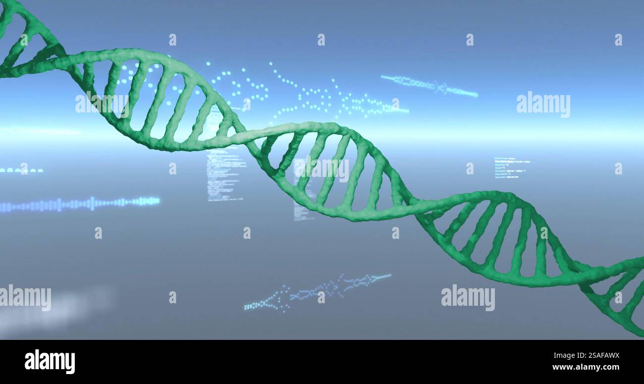 Image of dna strand over diagrams and data processing Stock Photo - Alamy