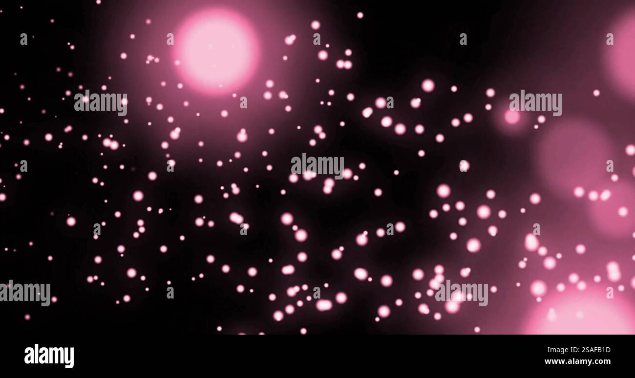 Image of pink light spots on black background Stock Photo - Alamy