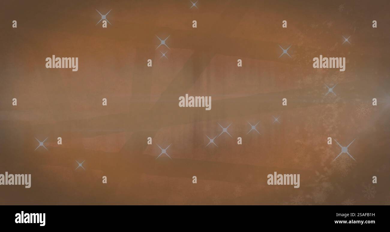 Image of white stars over moving shapes Stock Photo - Alamy