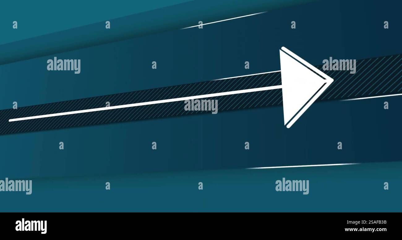 Arrow pointing right image over blue gradient background Stock Photo ...