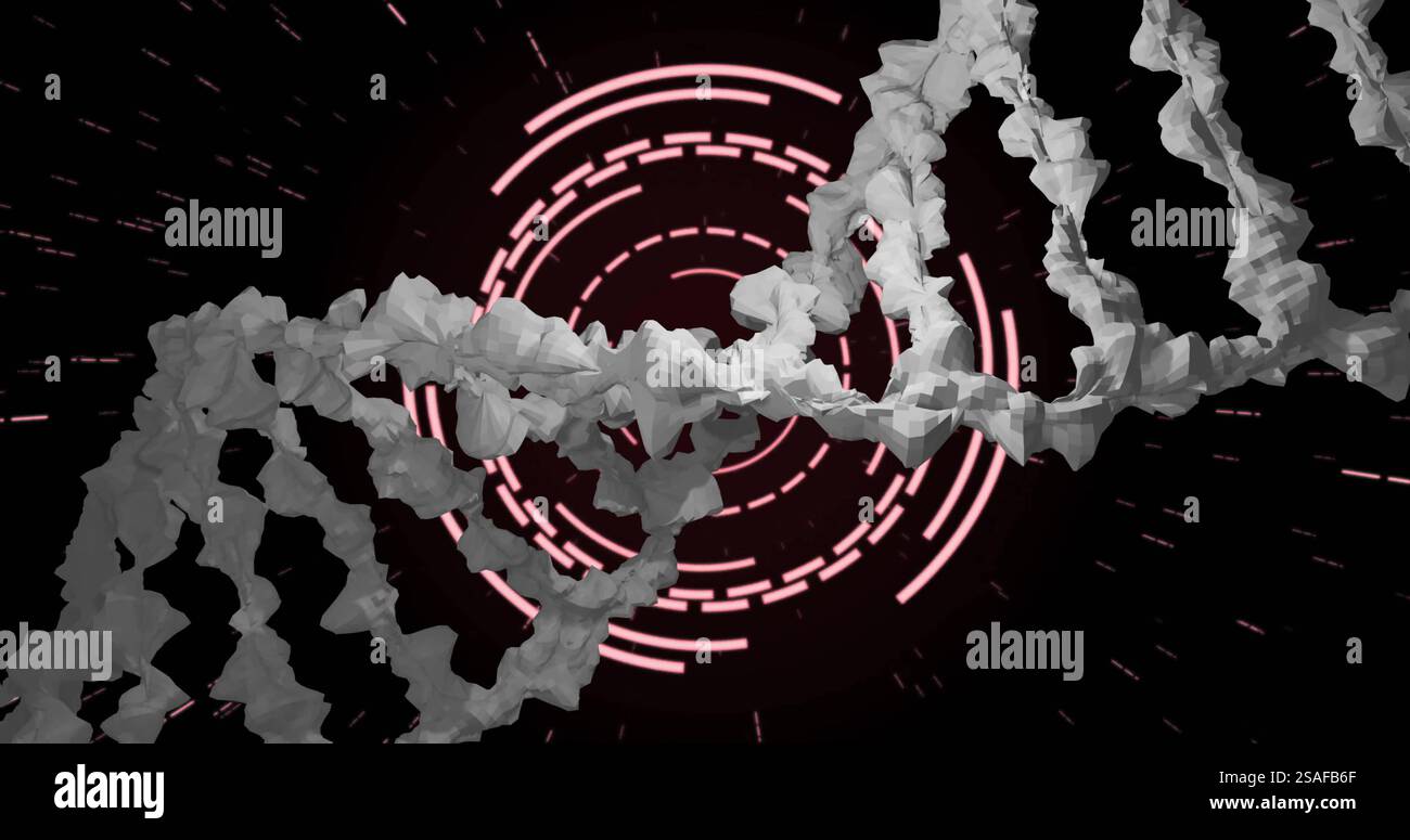 Image of dna strand over scope scanning Stock Photo - Alamy