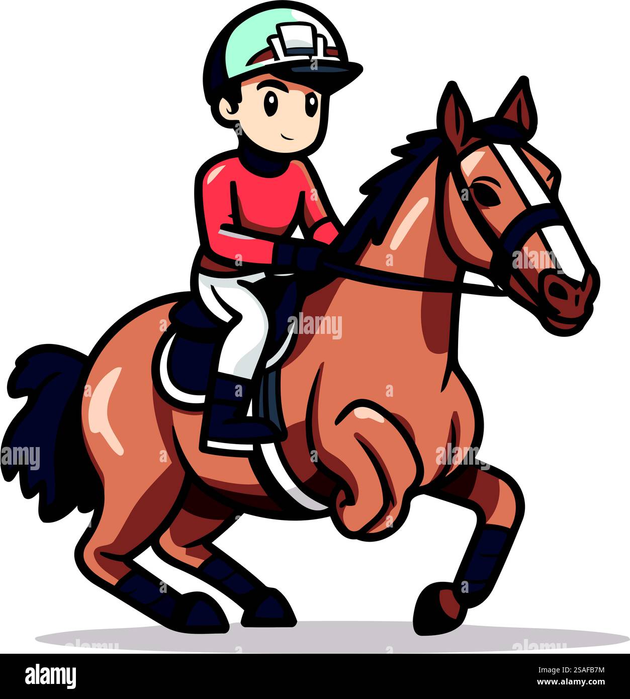 Horse riding. equestrian sport. Cartoon vector illustration Stock ...