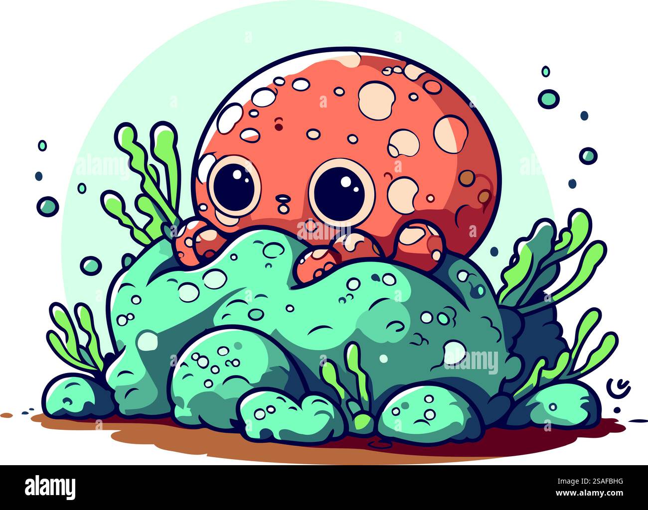 Octopus on reef reef Cut Out Stock Images & Pictures - Alamy