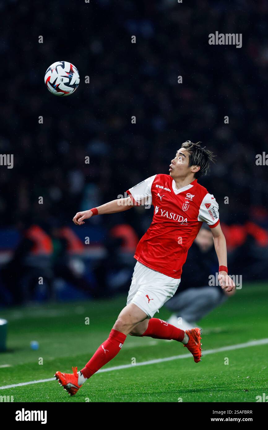 Paris, France. Credit: D. 25th Jan, 2025. Junya Ito (Reims) Football ...