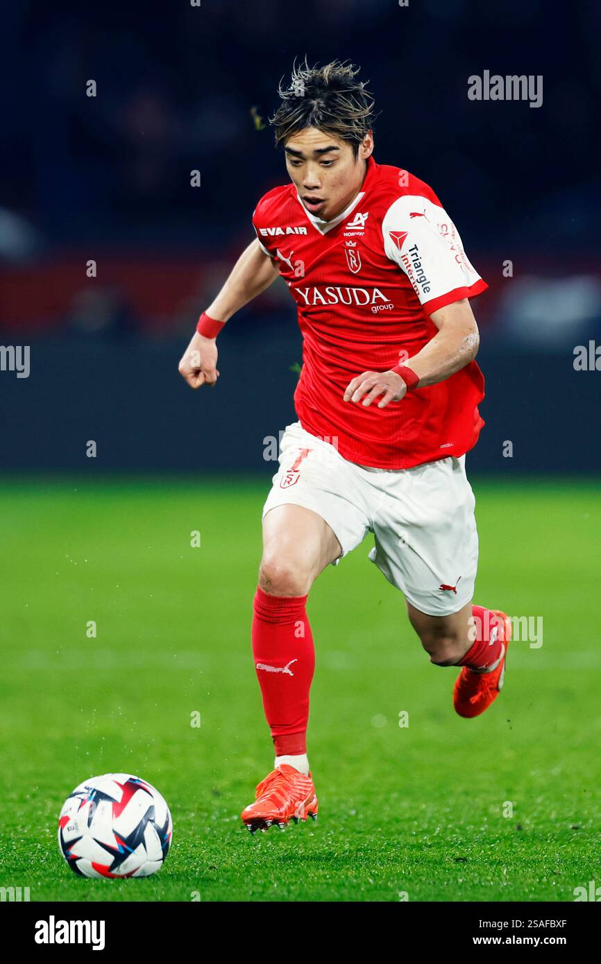 Paris, France. Credit: D. 25th Jan, 2025. Junya Ito (Reims) Football ...