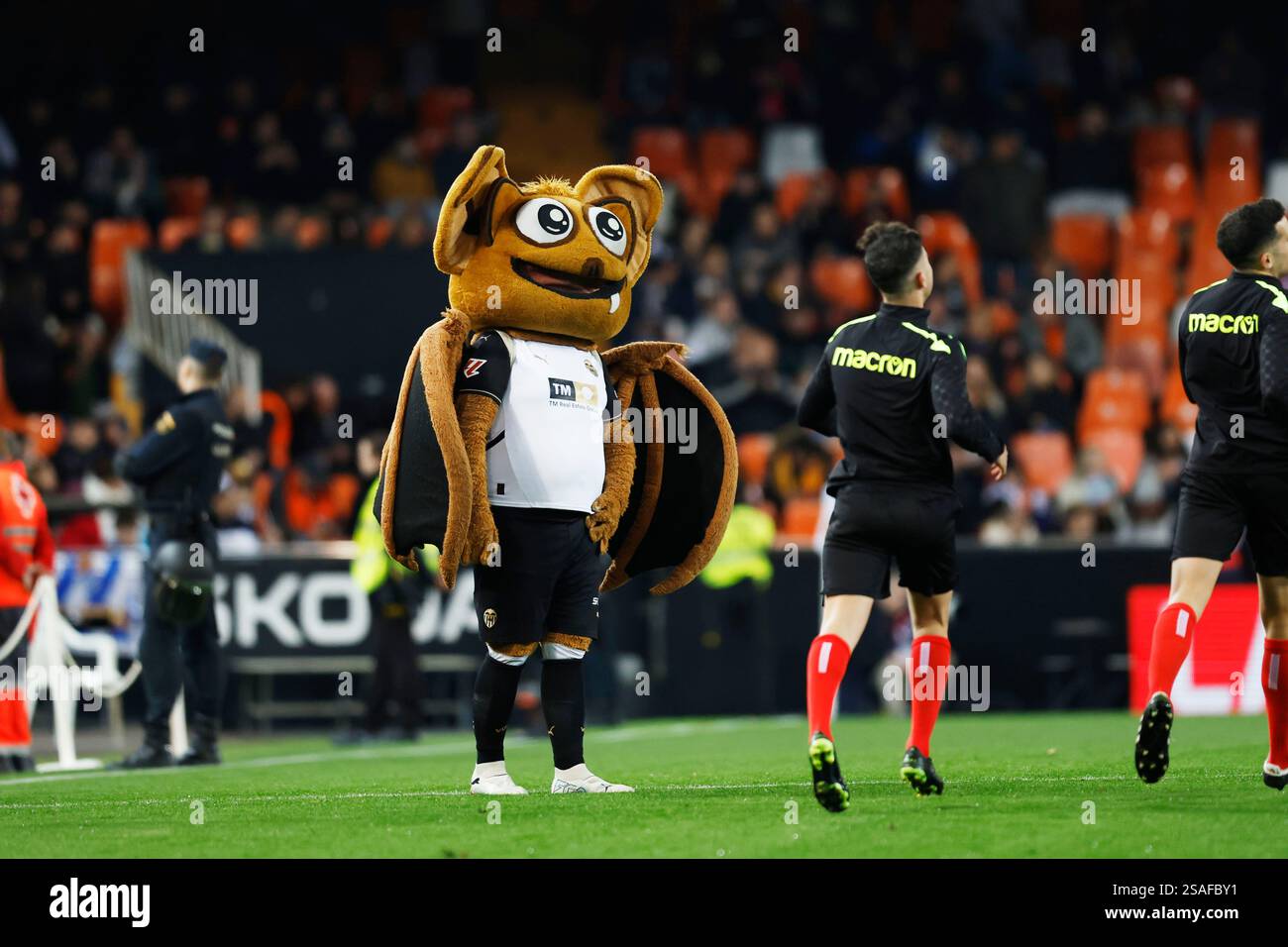 Valencia, Spain. Credit: D. 19th Jan, 2025. Valencia mascot (Valencia ...