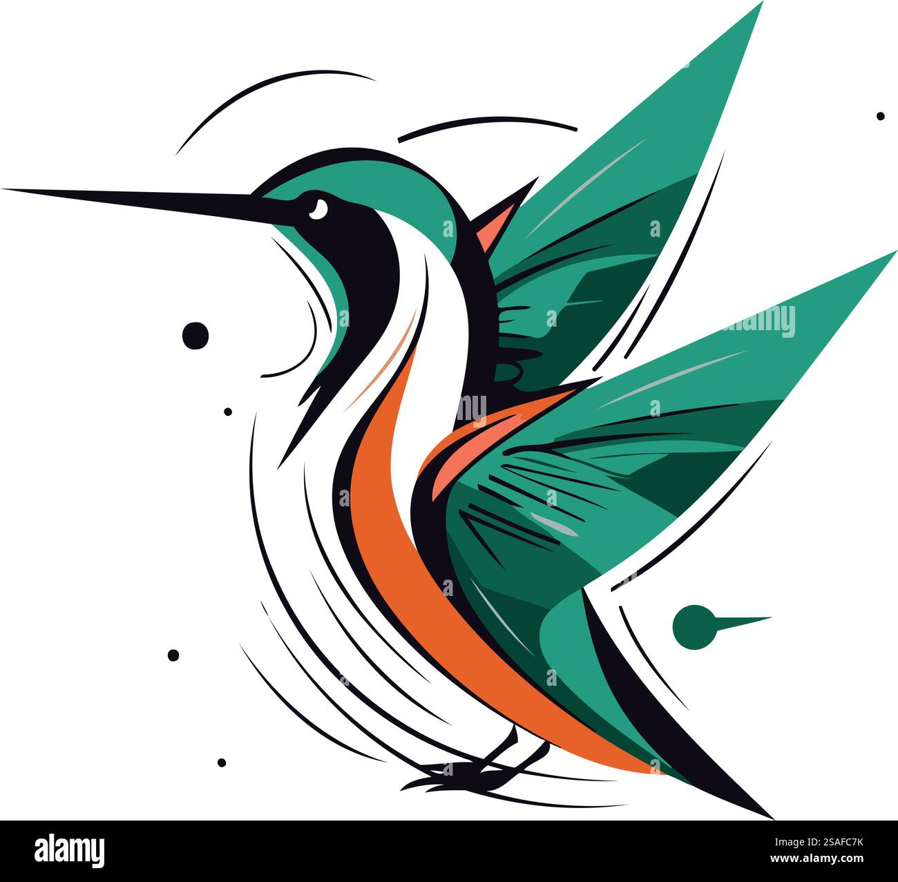 Hummingbird in the form of a flower. Vector illustration Stock Vector ...