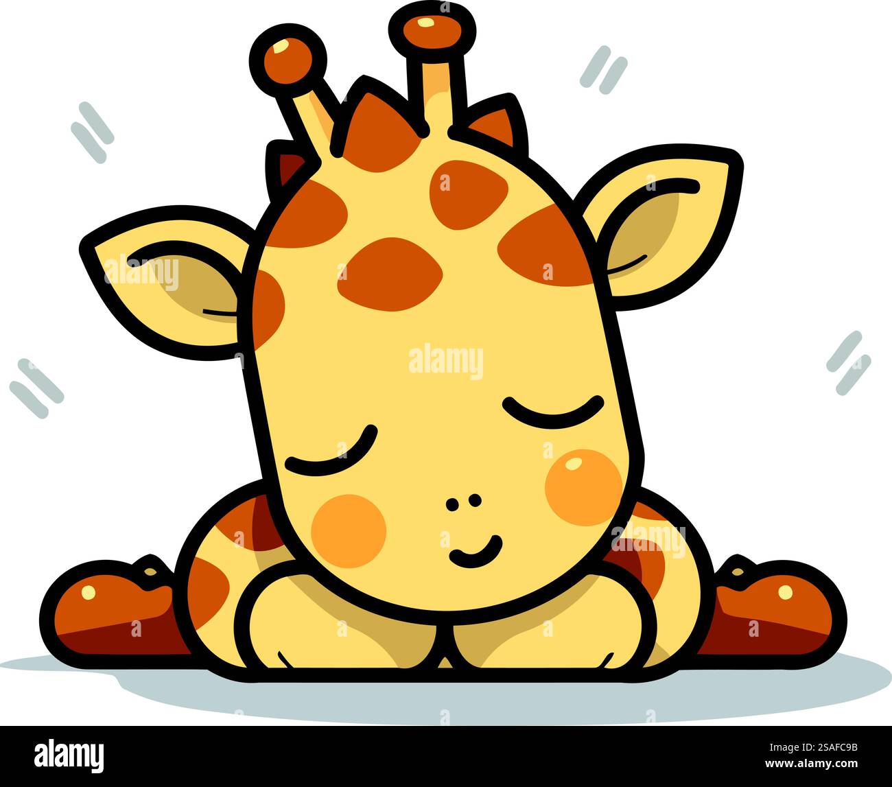 Cute Giraffe Cartoon Mascot Character Vector Illustration Stock Vector ...