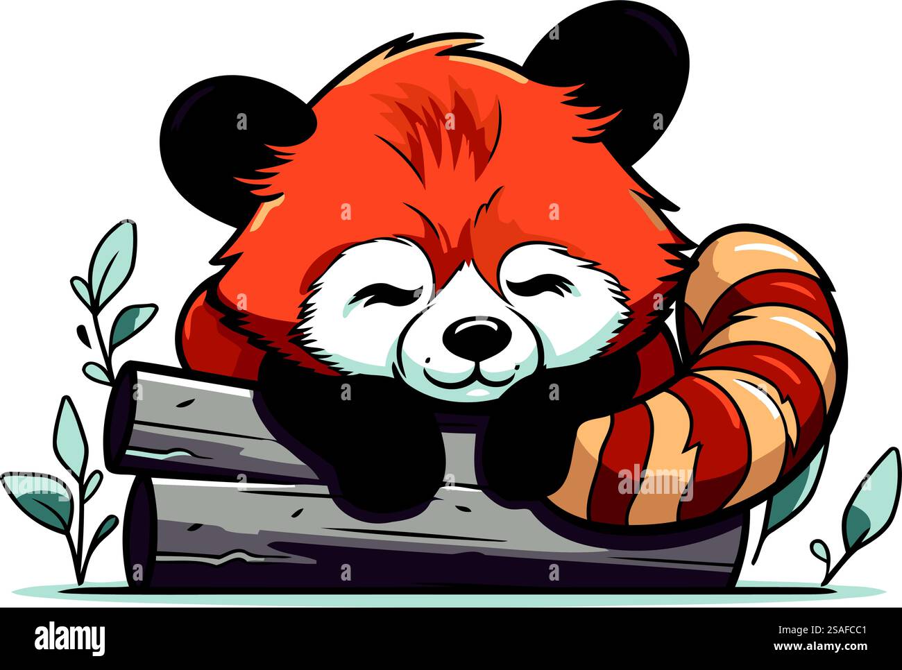 Adorable red panda on Cut Out Stock Images & Pictures - Alamy