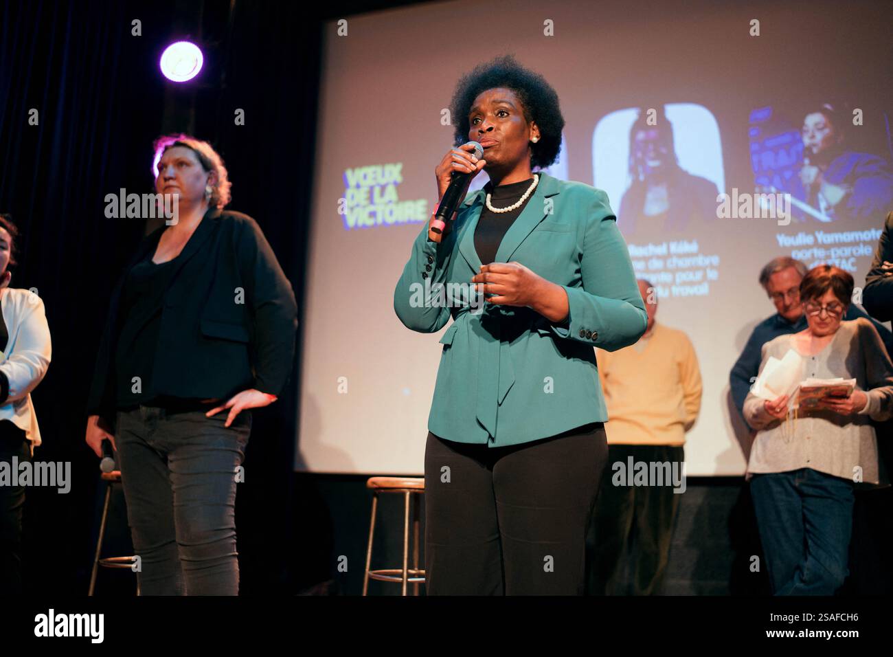 Paris, France. 29th Jan, 2025. Rachel Keke during the "voeux de la ...