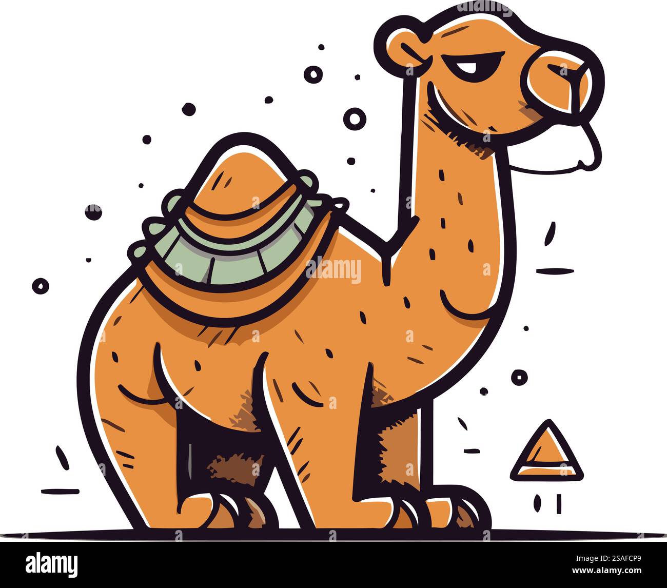 Cute camel. Vector illustration in doodle cartoon style Stock Vector ...