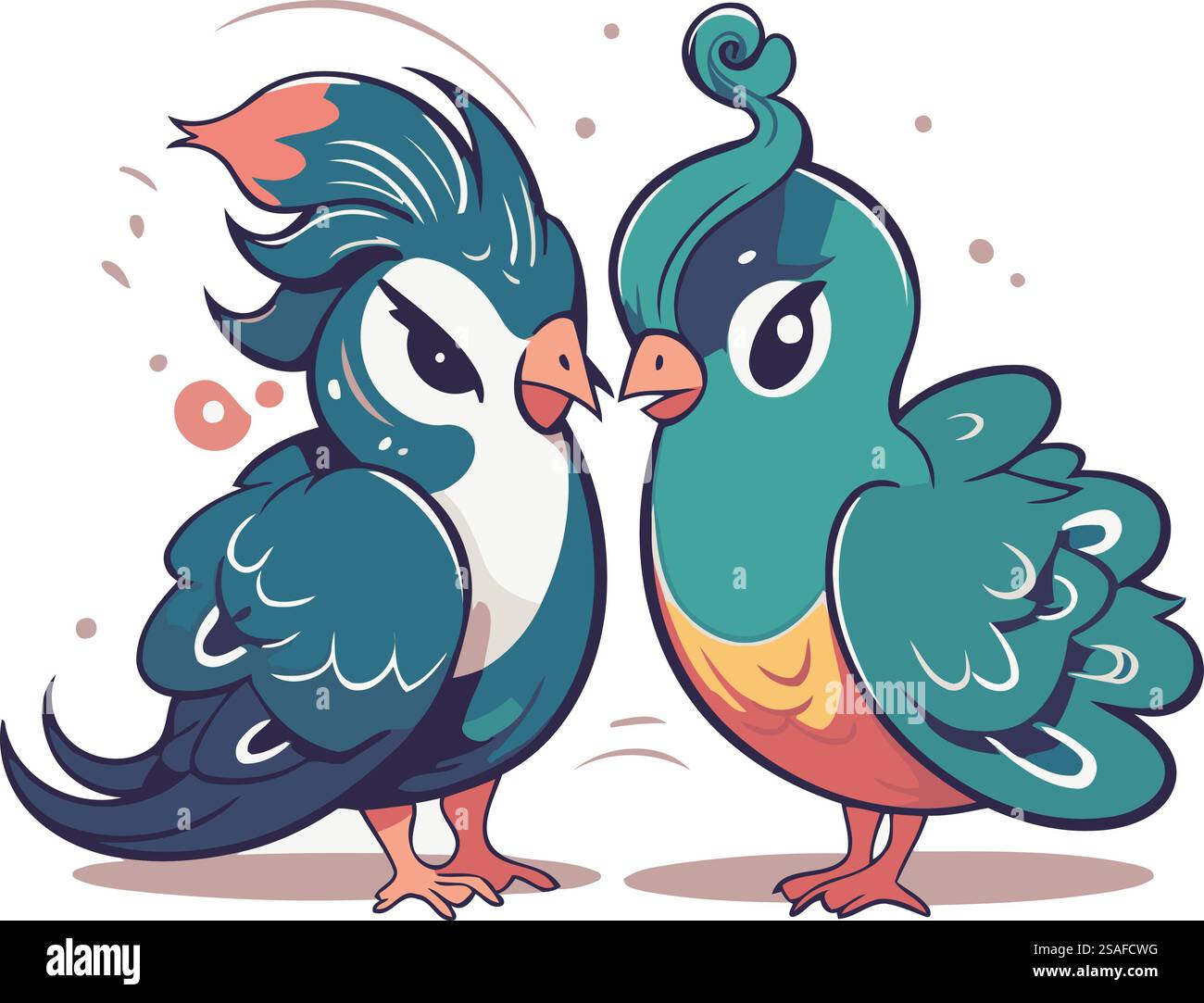 Two parrots love Stock Vector Images - Alamy