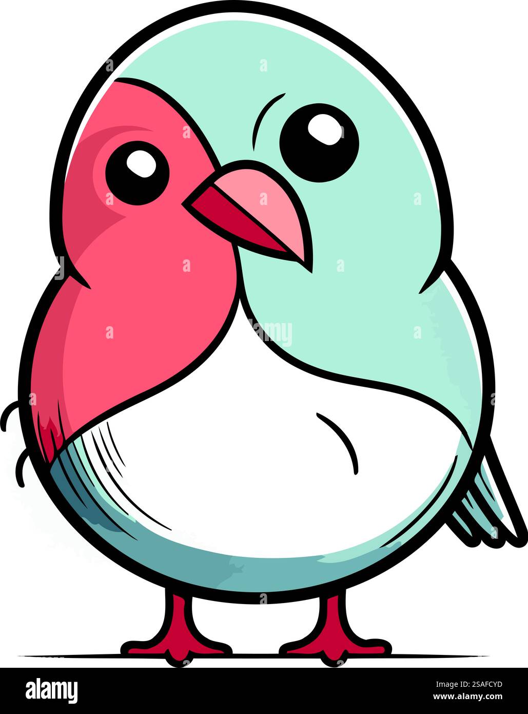 Bullfinch cartoon vector illustration. Cute little bird character Stock ...