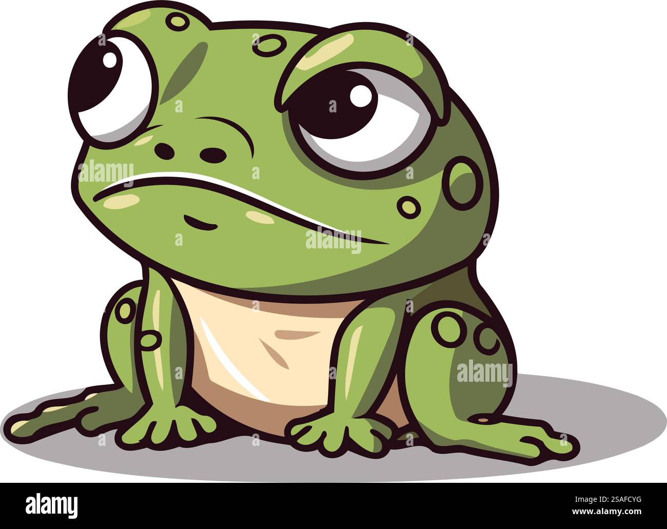 Frog character cartoon isolated on a white background. Vector ...