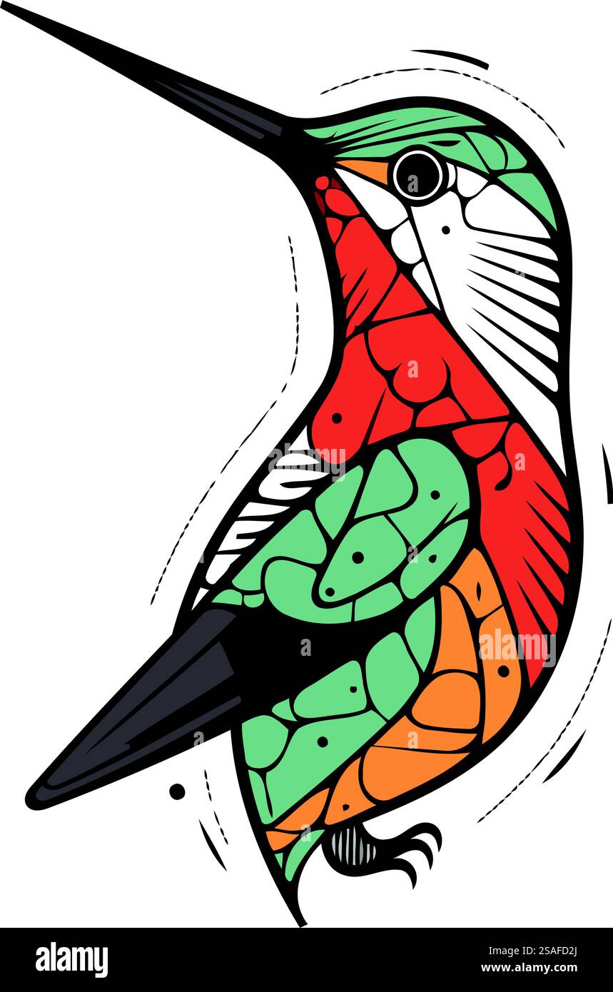 Hummingbird icon. Bird animal and nature theme. Isolated design. Vector ...