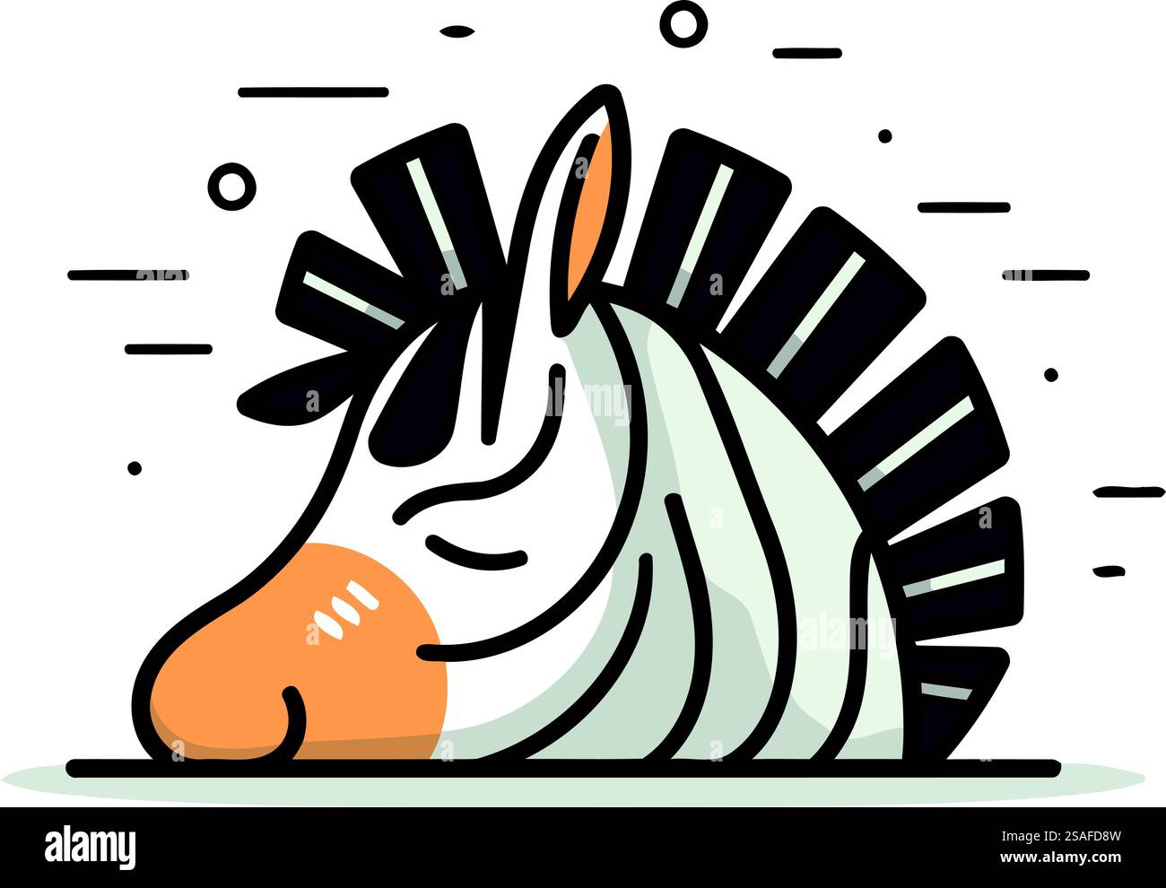 Cute zebra cartoon icon vector Stock Vector Images - Alamy