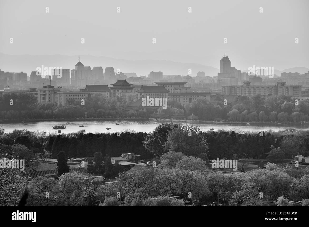 Aerial view of the central Beijing from Jingshan Park (Prospect Hill ...