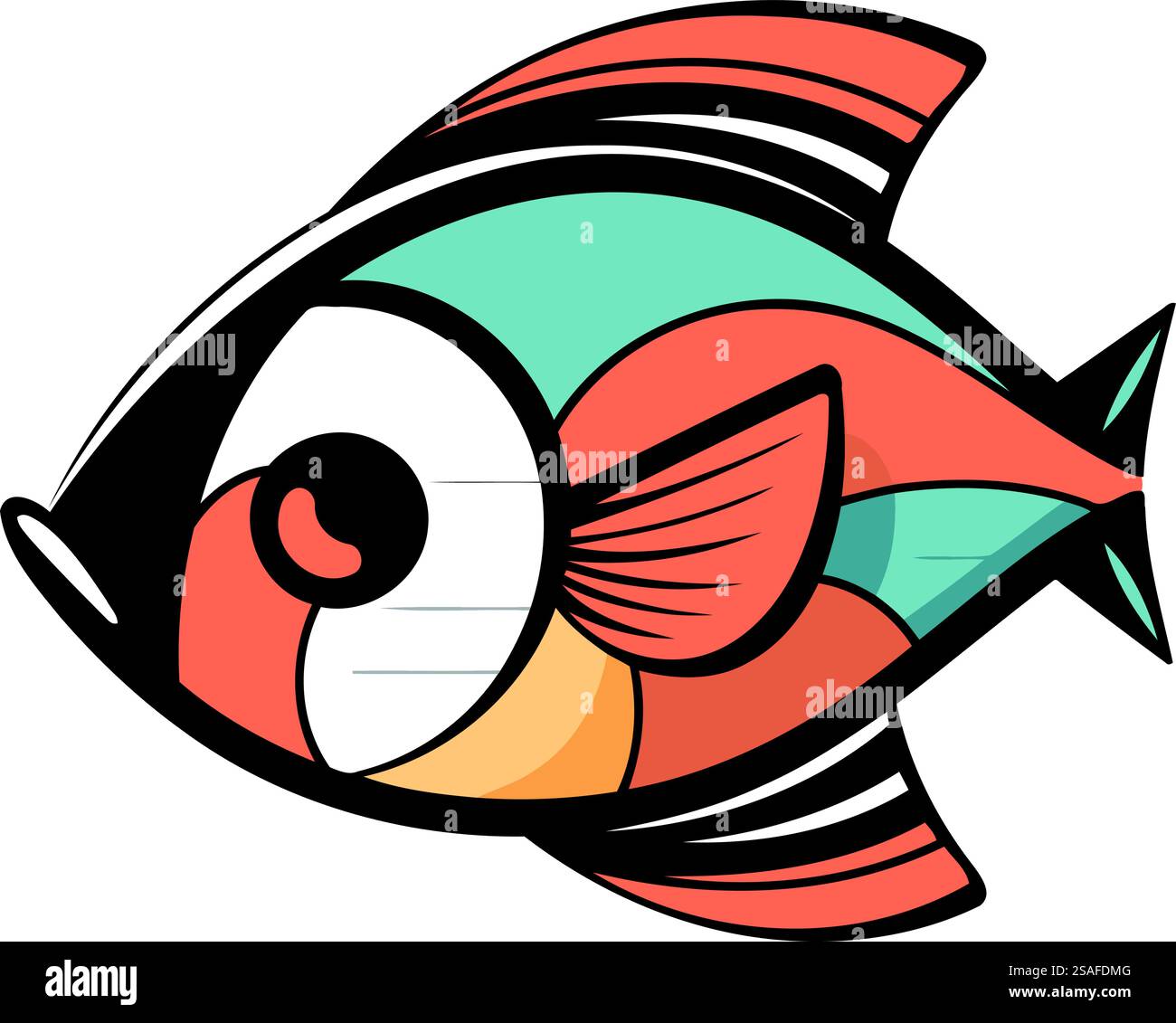 Fish head icon. Cartoon illustration of fish head vector icon for web ...