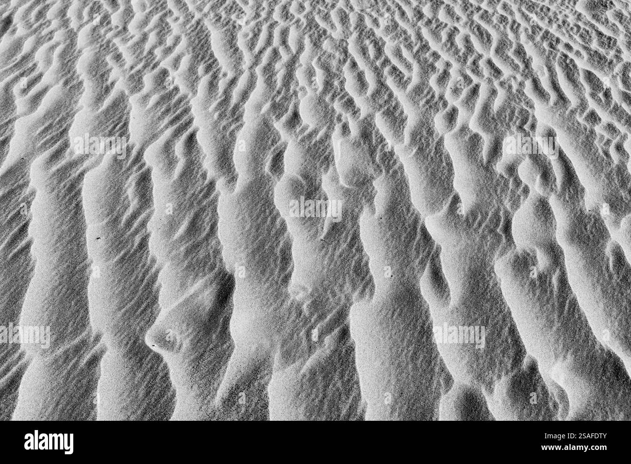 Sand ridges created by wind in death valley national park in California ...