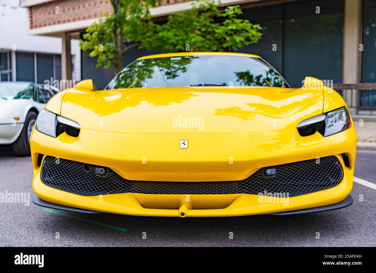 Chicago, Illinois - September 29, 2024: Ferrari 296 GTS or GTB yellow ...