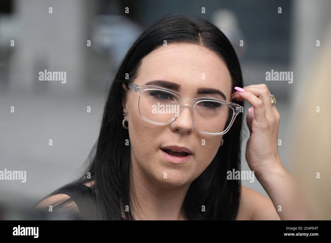 Olivia Godfrey, daughter of manslaughter victim Vanessa Godfrey is seen ...