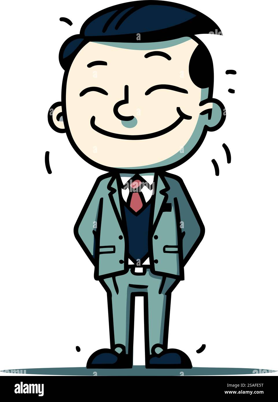 Smiling Businessman Cartoon Vector Illustration Stock Vector Image ...