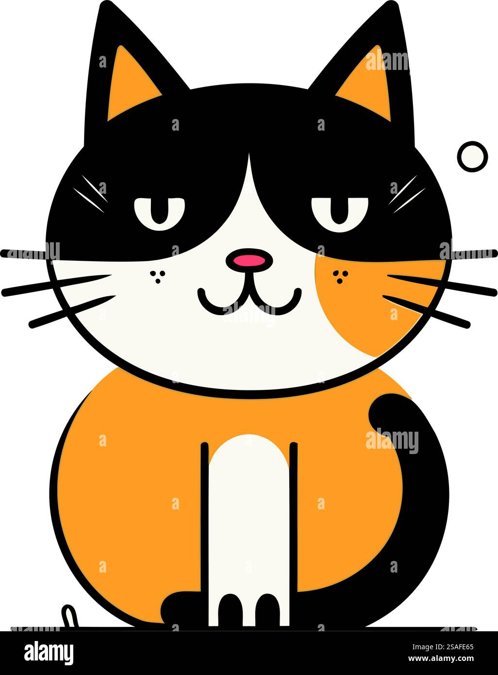 Cute cat. Cartoon character. Flat design. Vector illustration Stock ...