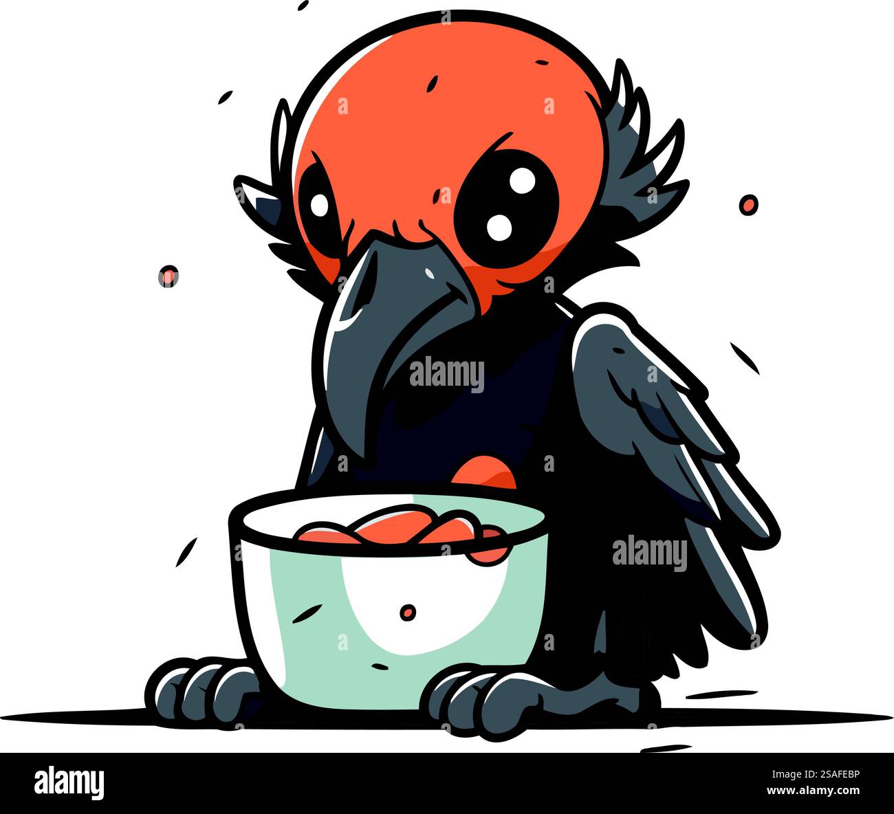 Hungry parrot Stock Vector Images - Alamy