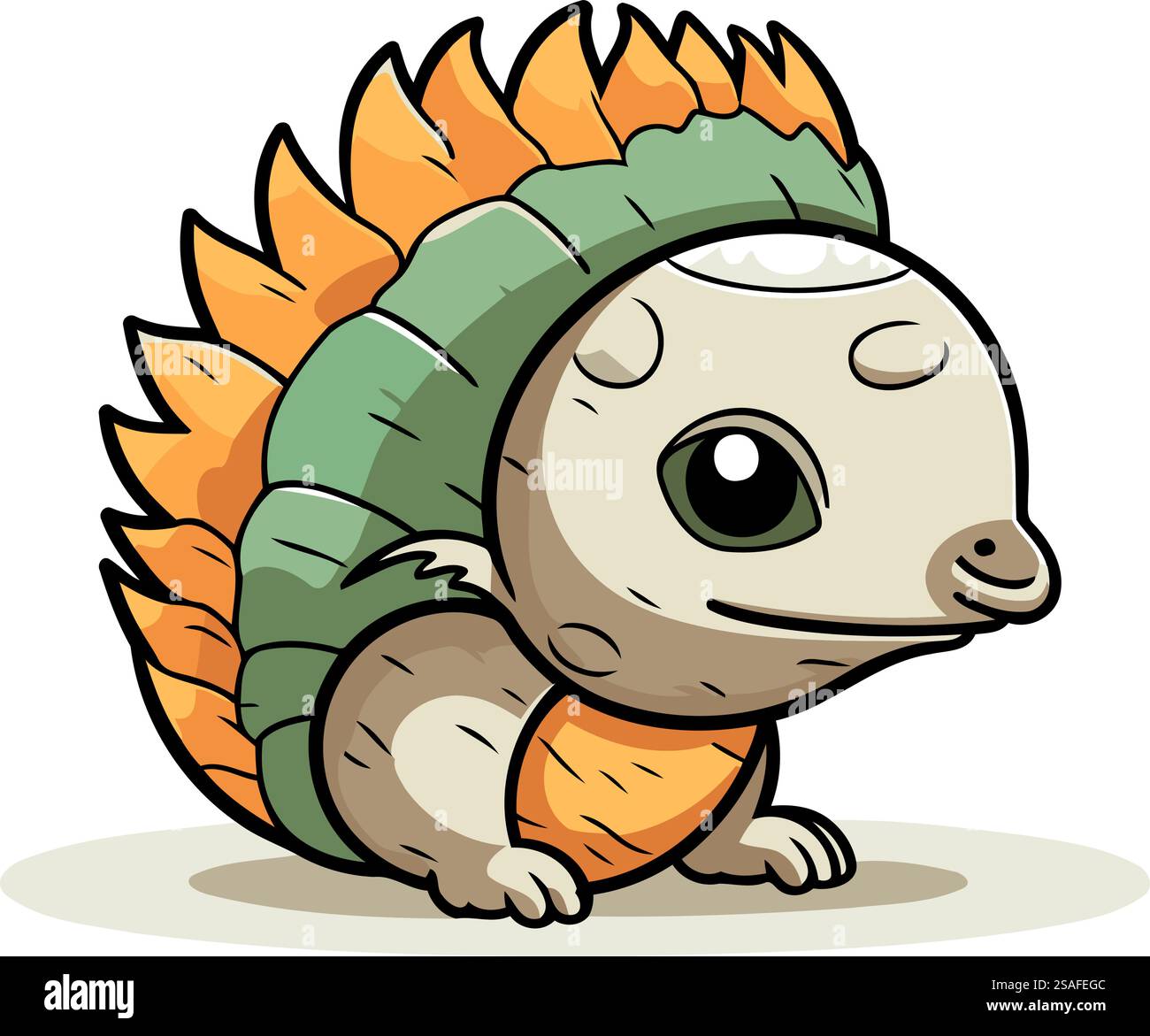 Cute baby turtle. Vector illustration isolated on a white background ...