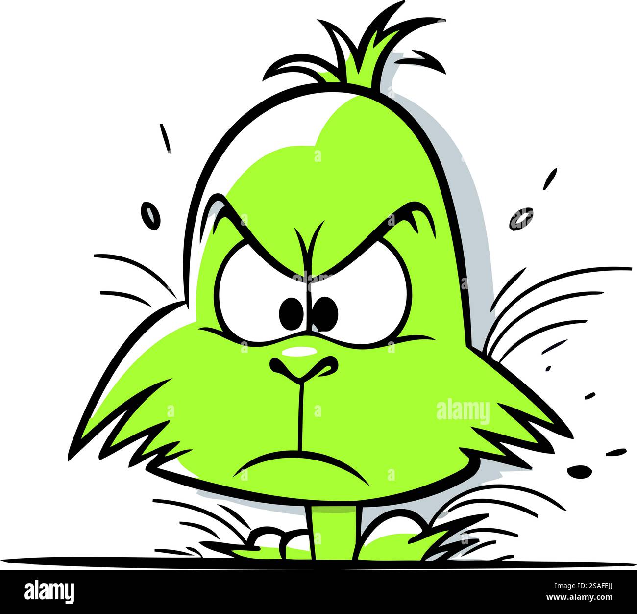 Angry cartoon monster. Vector illustration isolated on a white ...