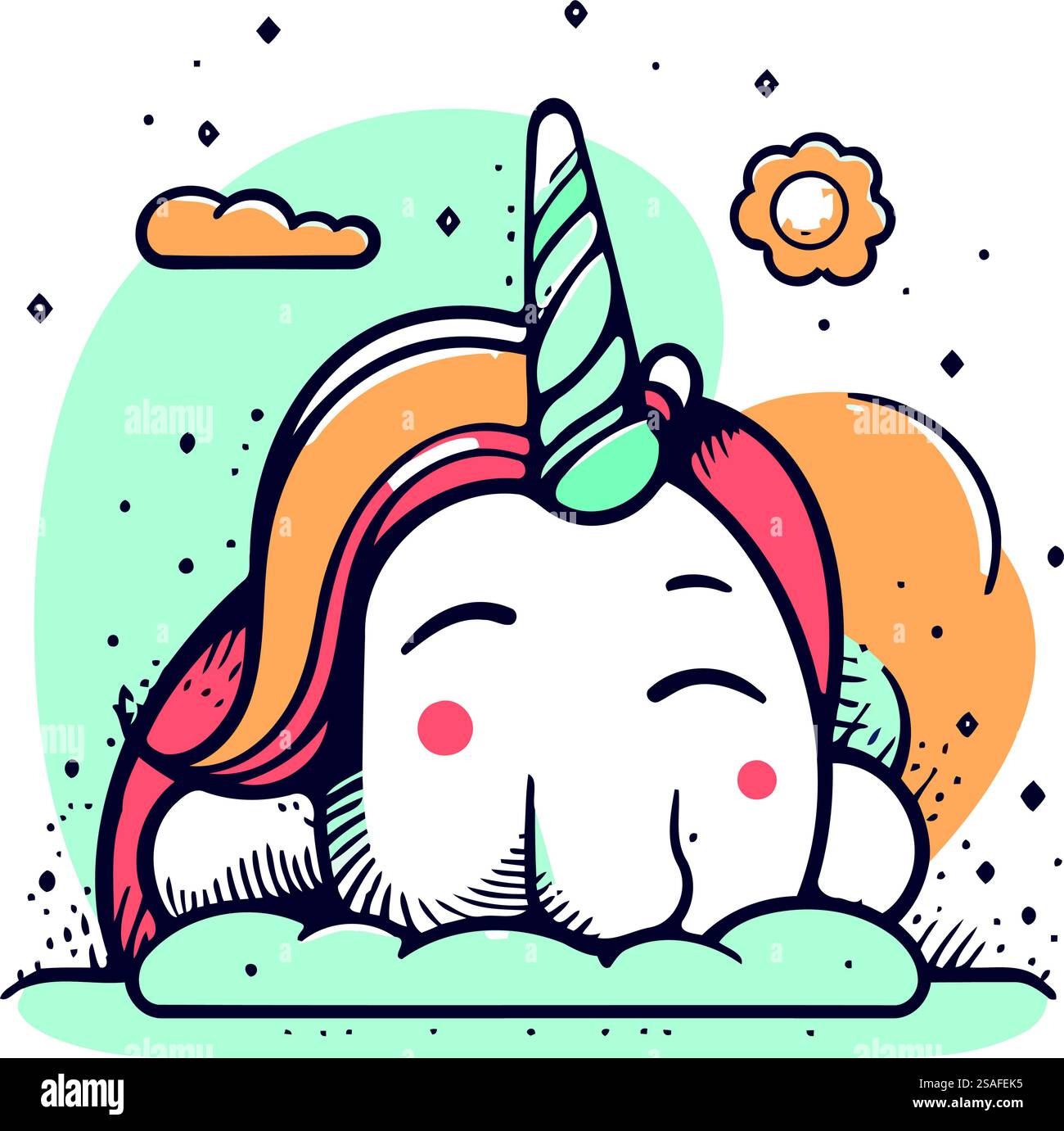 Line head girl in Stock Vector Images - Alamy