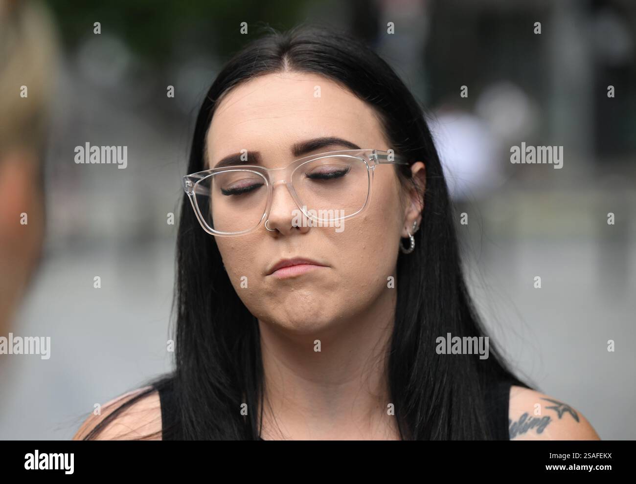 Olivia Godfrey, daughter of manslaughter victim Vanessa Godfrey is seen ...