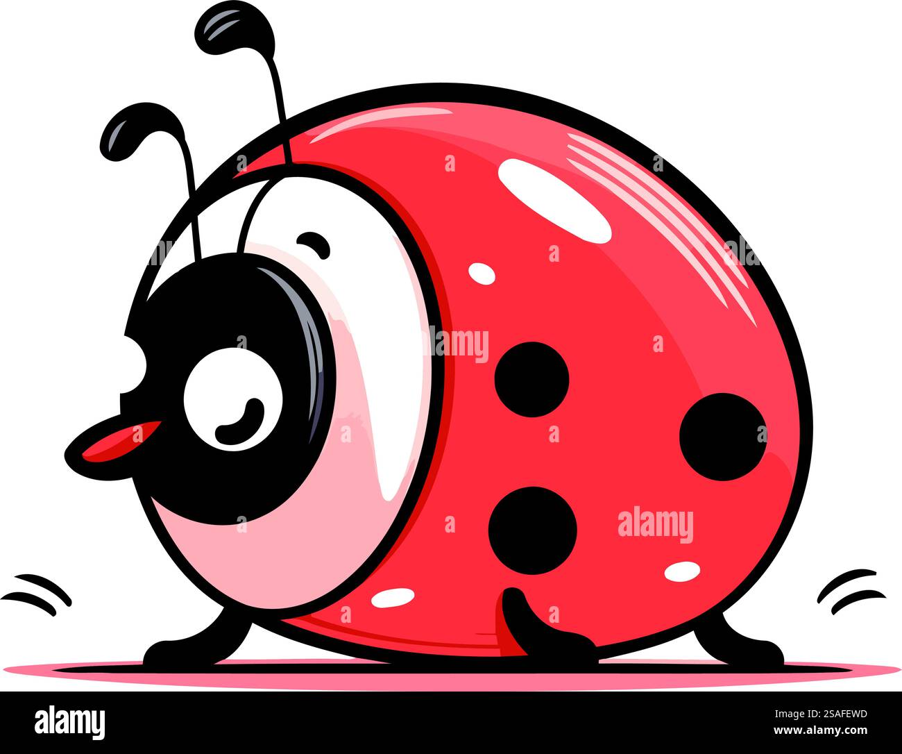 Cute cartoon ladybug. Vector illustration of a ladybug Stock Vector ...