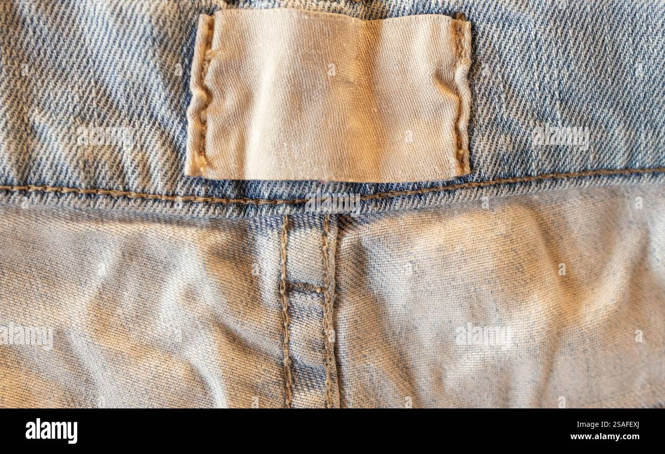 Denim background with stitching. Fashion background with empty copy ...