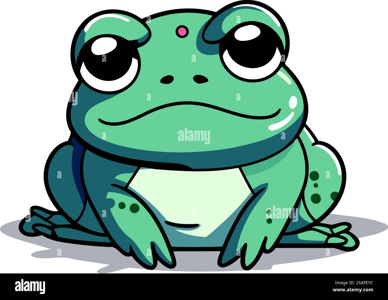 Frog cartoon character. Vector illustration isolated on a white ...