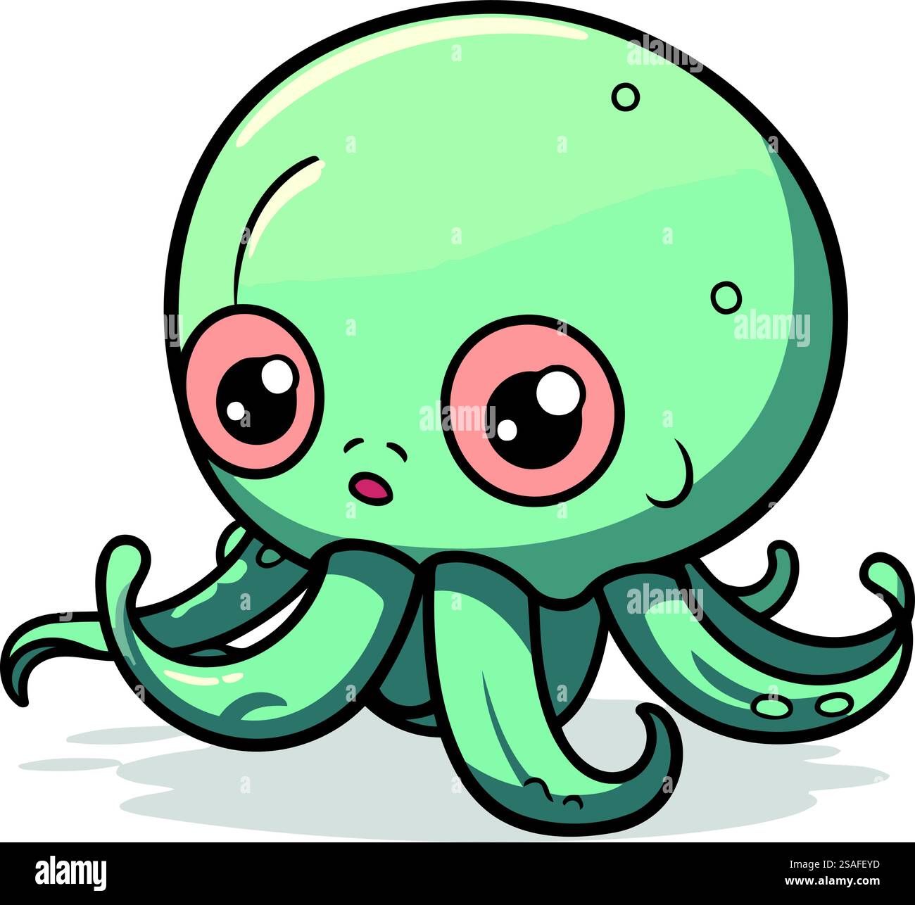 Octopus cartoon character. Cute octopus mascot. Vector illustration ...
