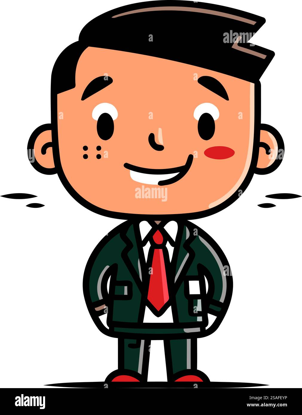 Smiling Businessman Cartoon Vector Illustration Stock Vector Image ...
