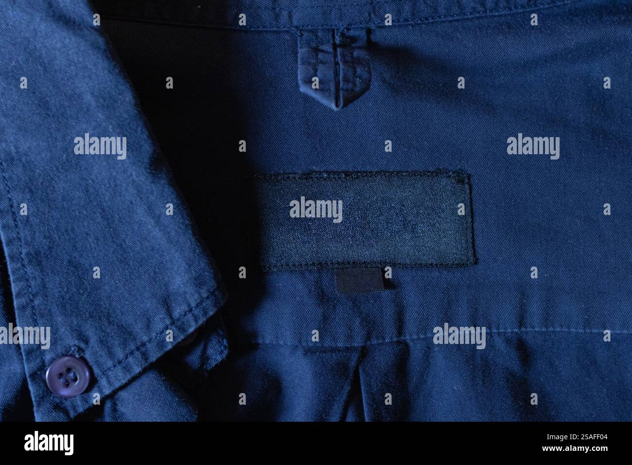 Label without inscriptions for brand, size or washing instructions ...