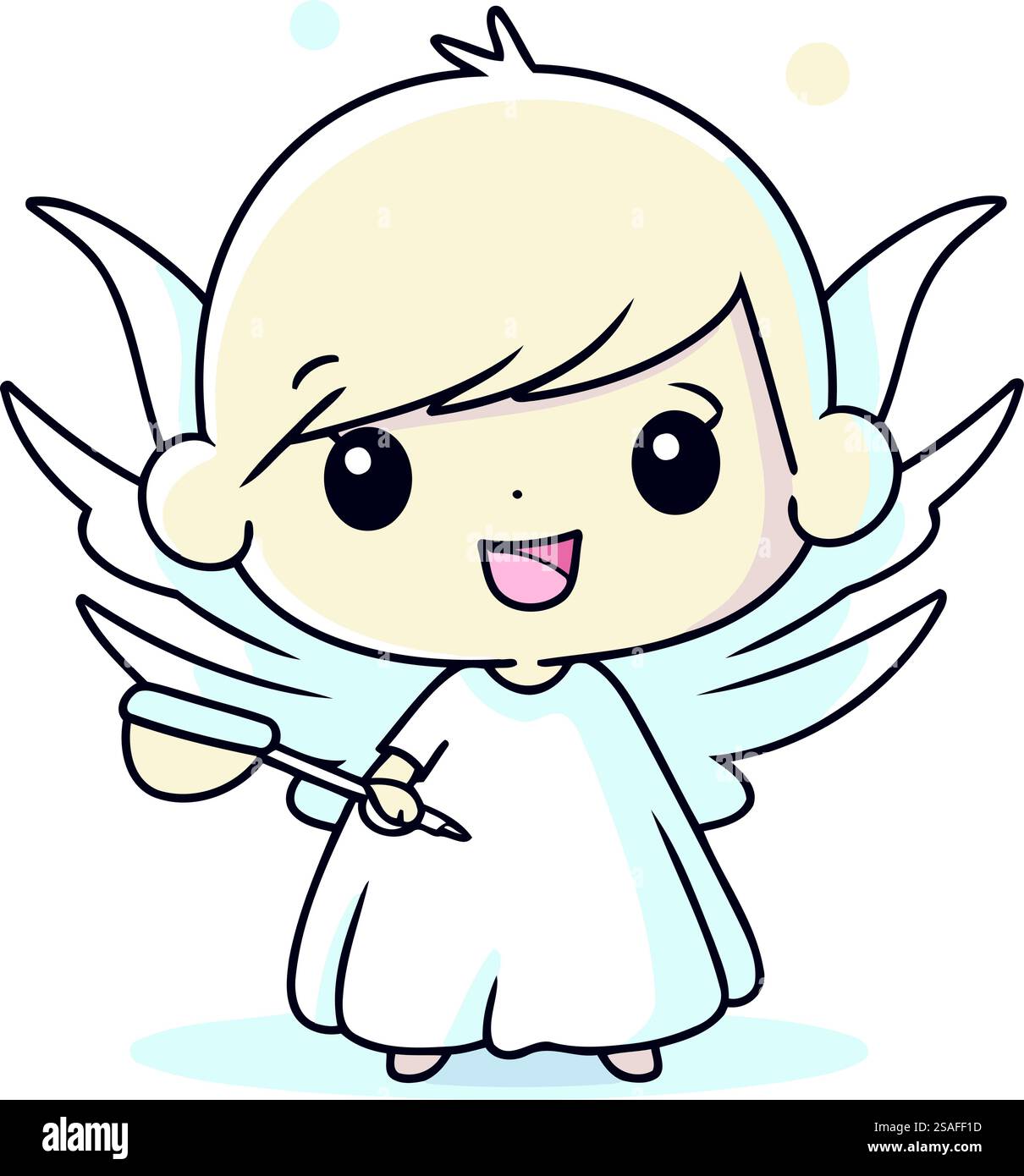 Cute angel cartoon vector illustration. Cute angel vector illustration ...