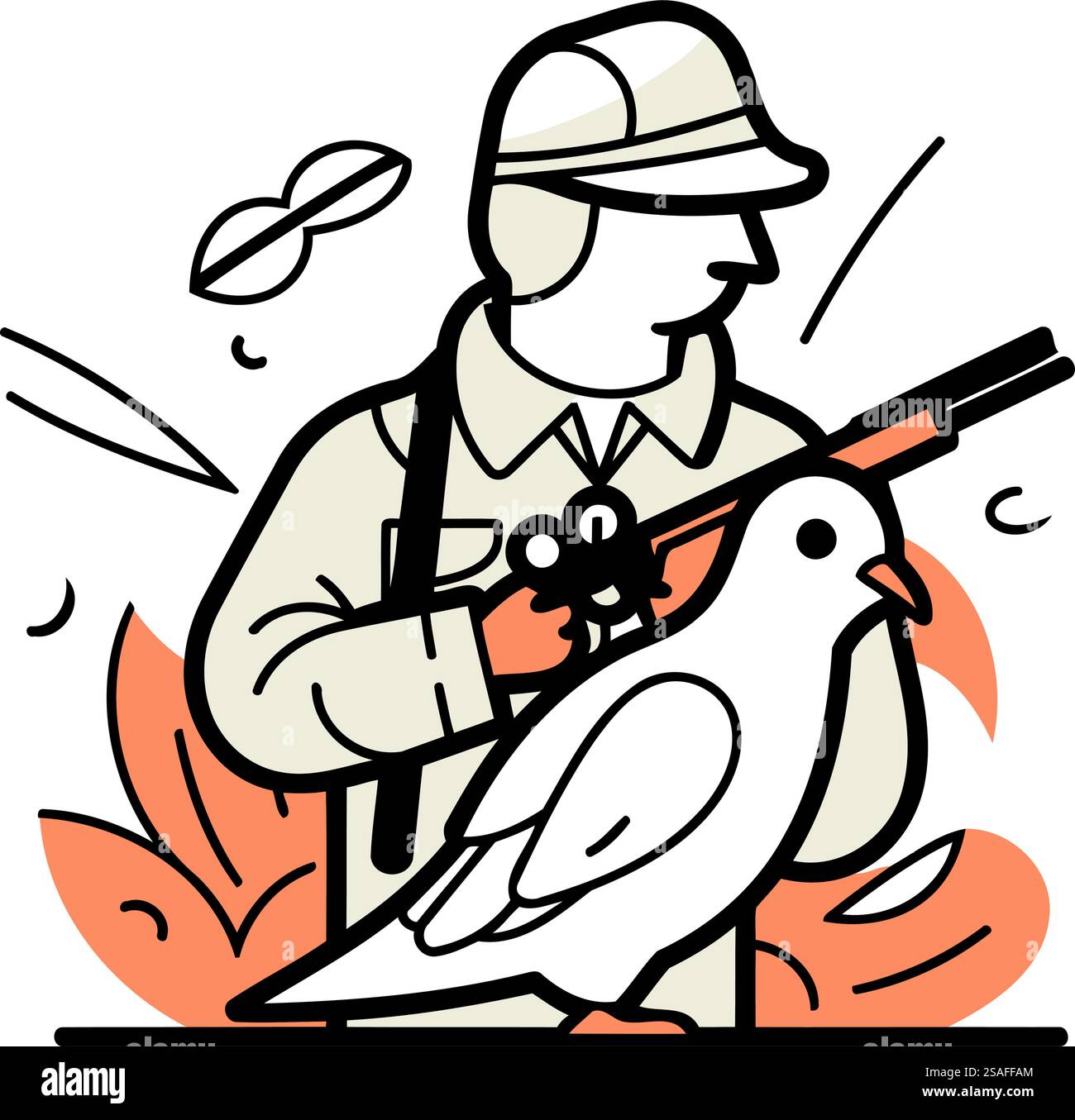 The pigeon hunter Stock Vector Images - Alamy