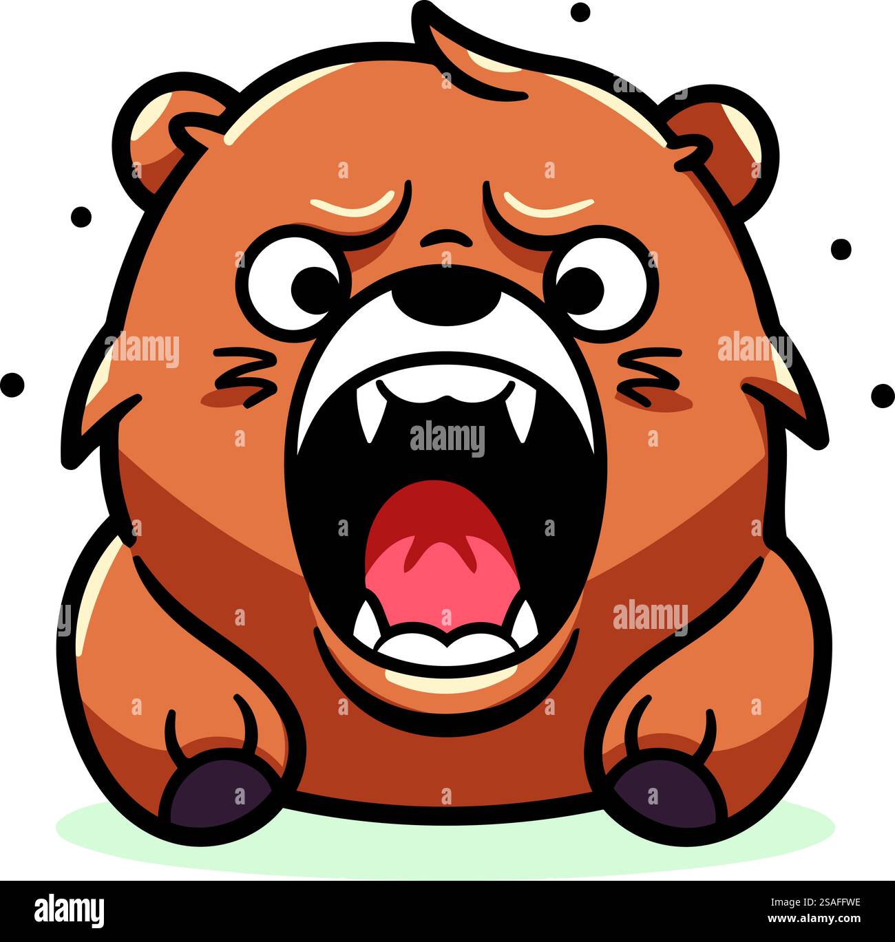 Angry Groundhog Cartoon Mascot Character Vector Illustration Stock ...