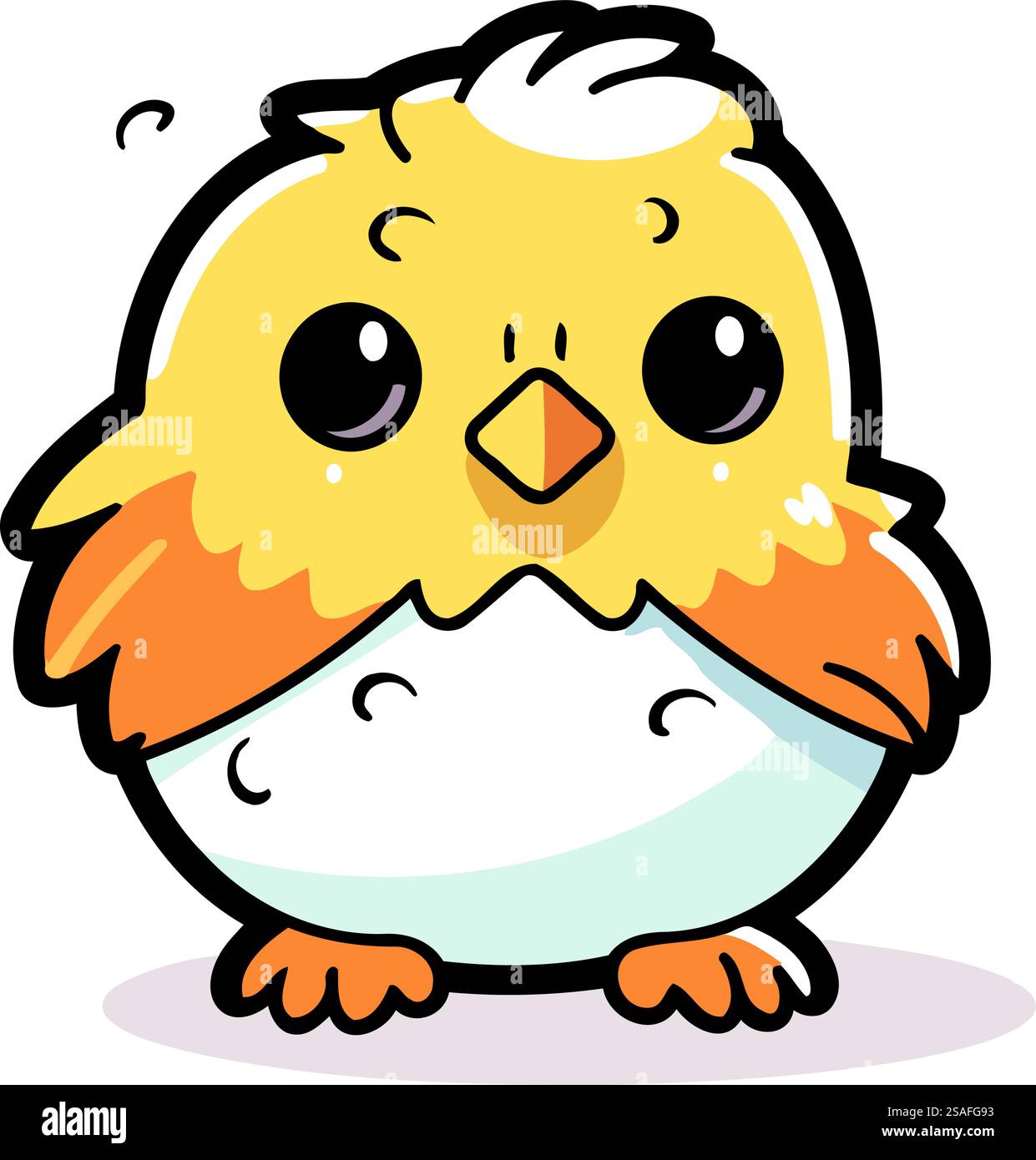 Cute little chicken character vector illustration. Cute cartoon chicken ...