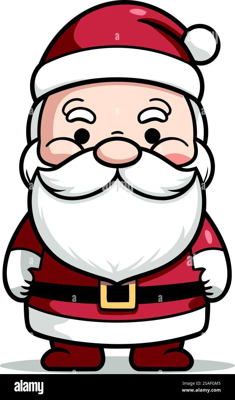 Santa Claus Christmas Cartoon Character Vector Illustration Stock ...