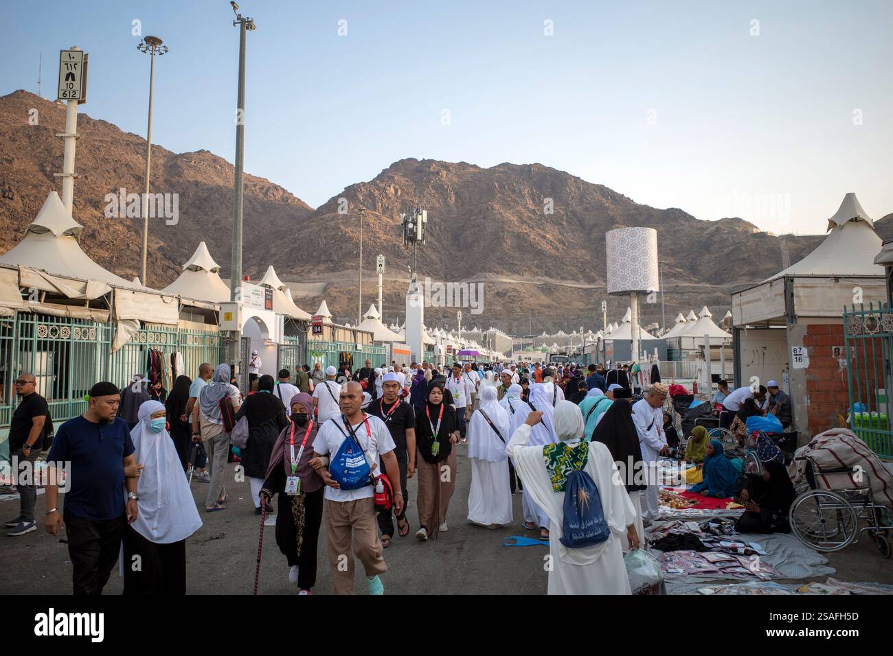 Mecca, Saudi Arabia - June 16, 2024: Pilgrims from Malaysia walking ...