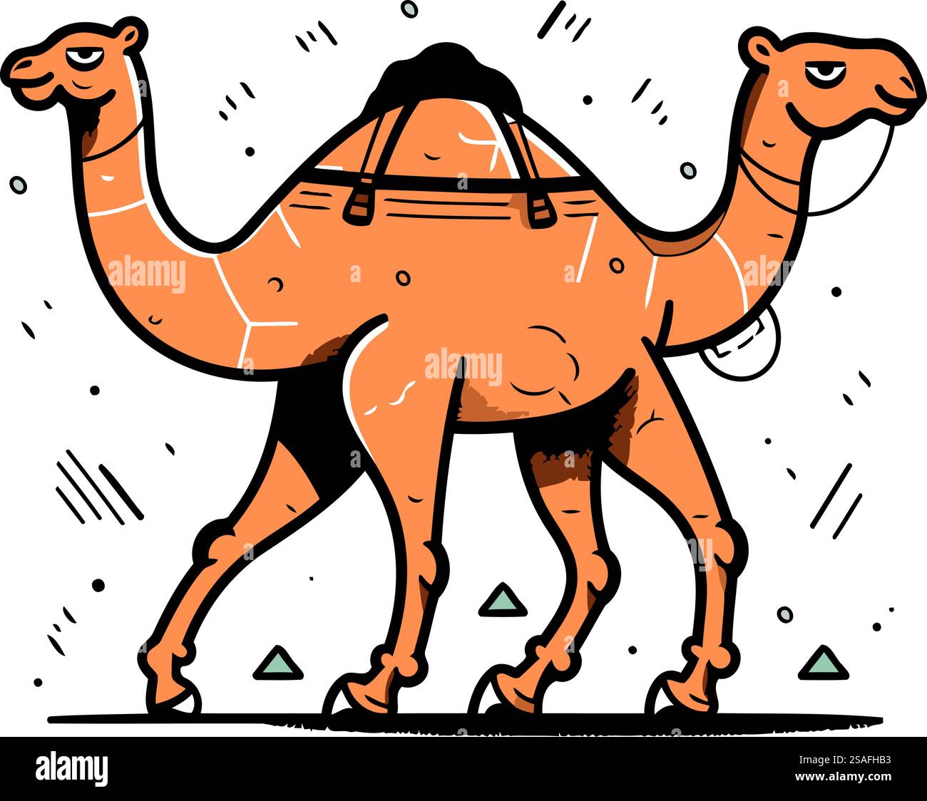 Camel. Hand drawn vector illustration in doodle style Stock Vector ...