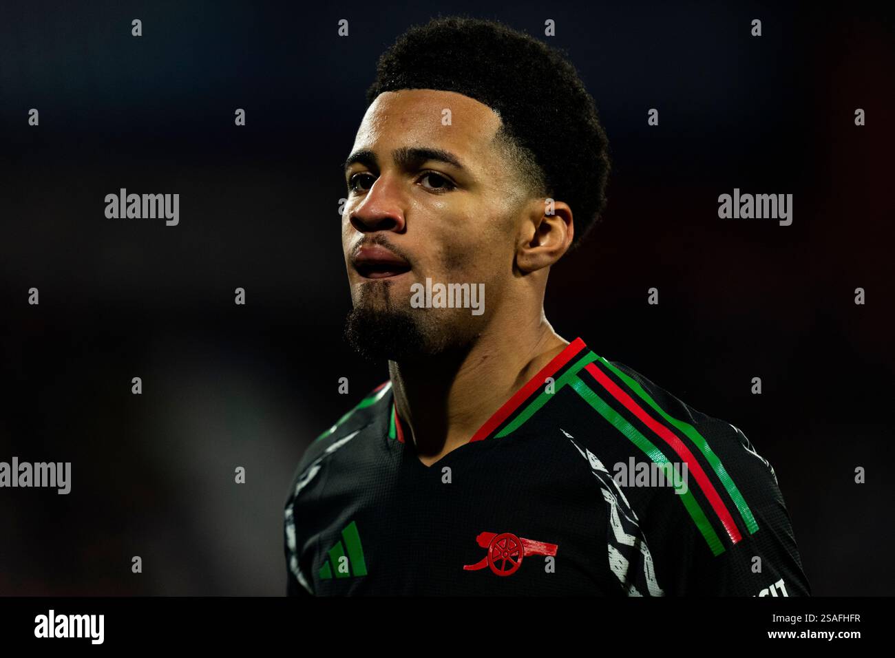 Girona, Spain. 29th Jan, 2025. Ethan Nwaneri (Arsenal FC) is seen ...