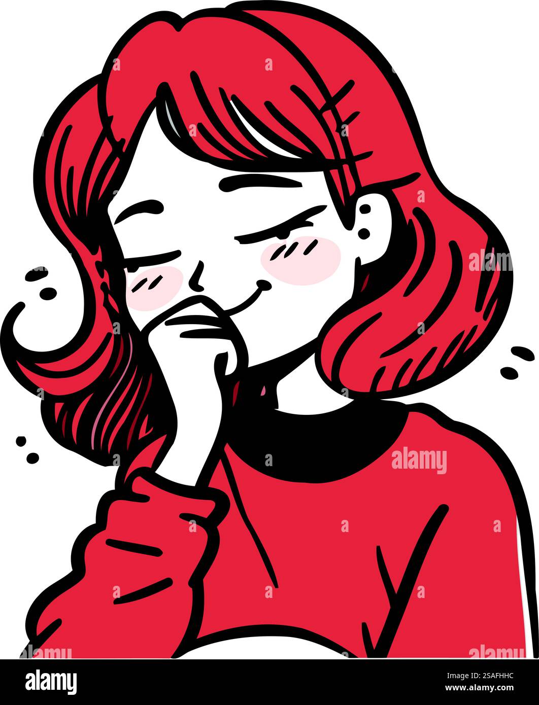 Illustration of a woman with a toothache. Vector illustration Stock ...