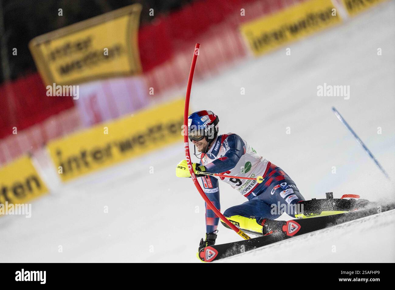 SCHLADMING, AUSTRIA - JANUARY 29: Samuel Kolega of Croatia during the ...